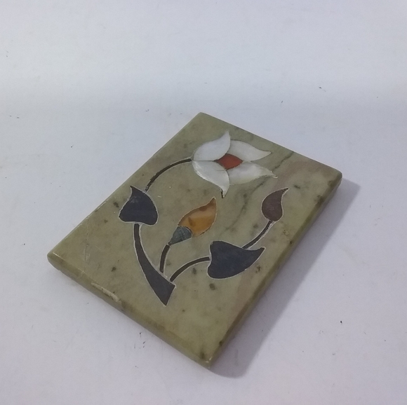 Accents | 3 X 2 Indian Marble Tile With Stone Floral Inlay | Poshmark